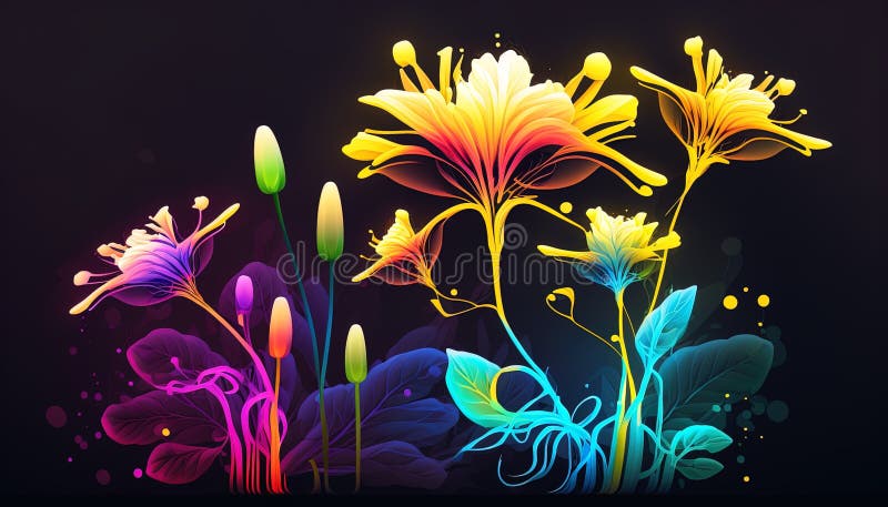 Spring - Abstract Flowers Flow Together with Colors, Gradient ...