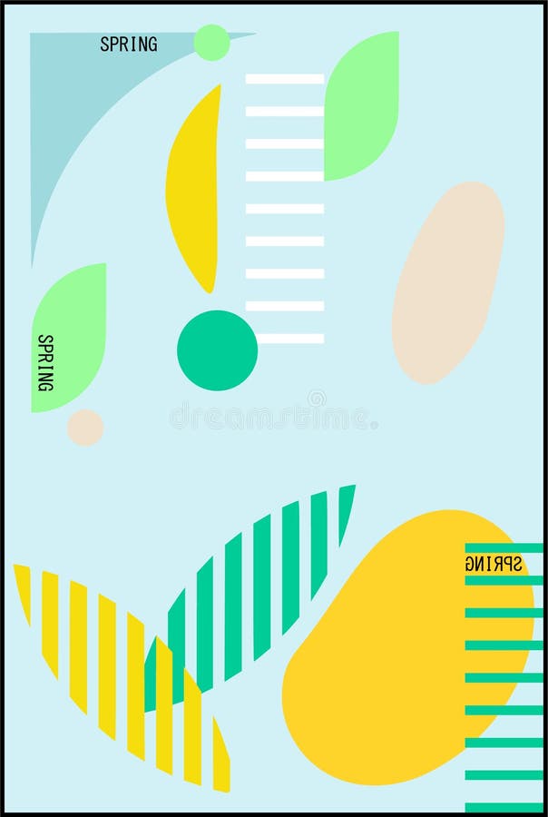 Spring Abstraction Poster Design, Creative Visual Modern Art, Blue ...