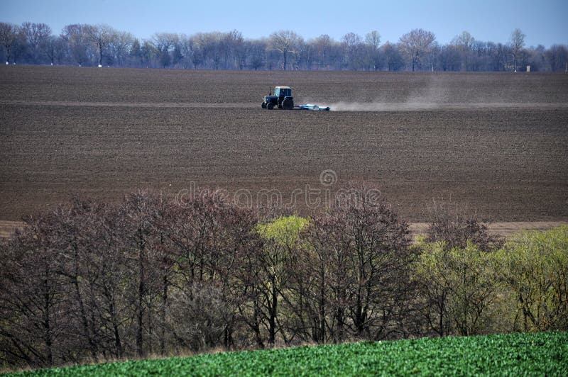 Spring Agricultural Landscape Stock Photo - Image of varieties, plow ...