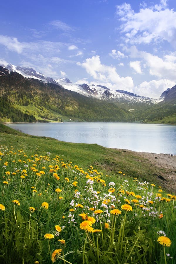 Spring mountains lake stock image. Image of evening, dusk - 1938165