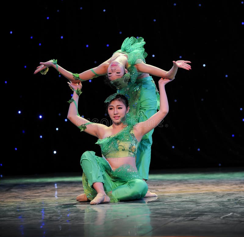 Spring angles in green editorial stock photo. Image of smiling - 39452548