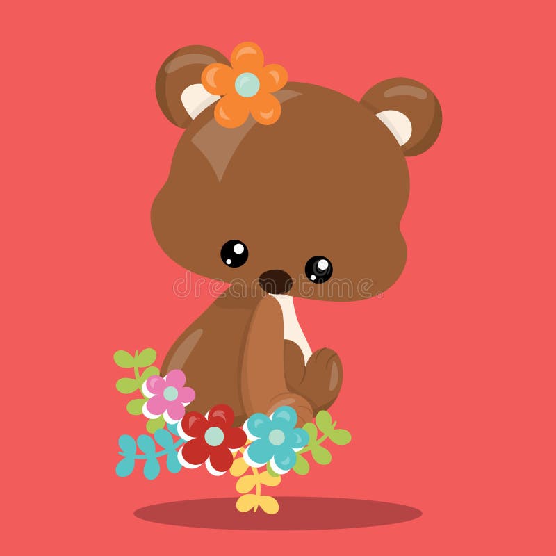 Spring animals bear 01 stock vector. Illustration of spring - 198991188