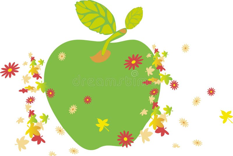 Sprig of apple stock vector. Illustration of artistic - 2592291