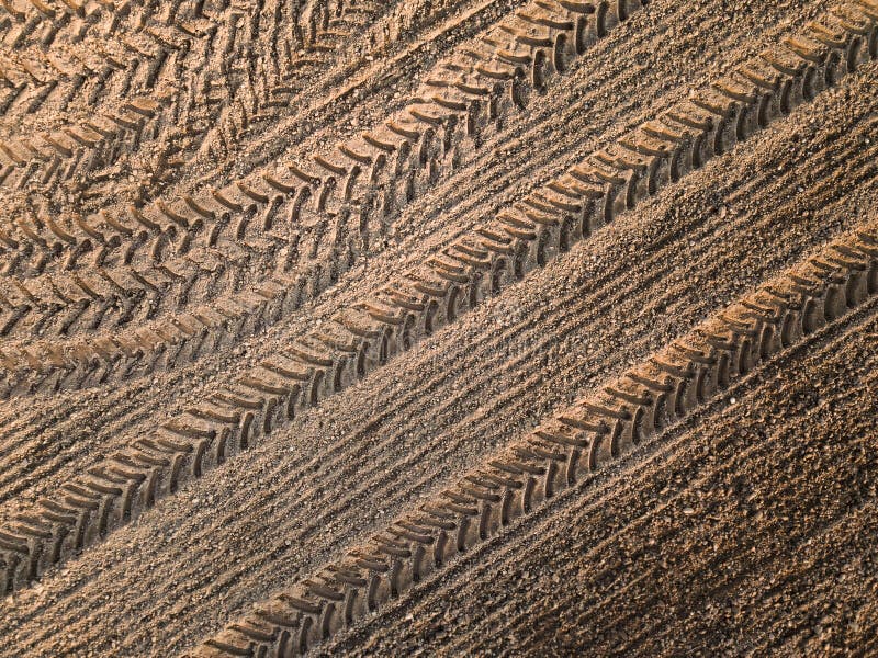 Spring Arable Land. Field and Beautiful Patterns from the Tractor. View ...