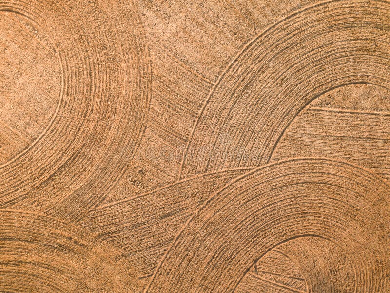 Spring Arable Land. Field and Beautiful Patterns from the Tractor. View ...