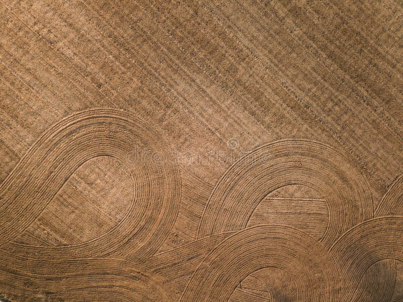 Spring Arable Land. Field and Beautiful Patterns from the Tractor. View ...