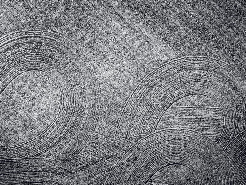 Spring Arable Land. Field and Beautiful Patterns from the Tractor. View ...