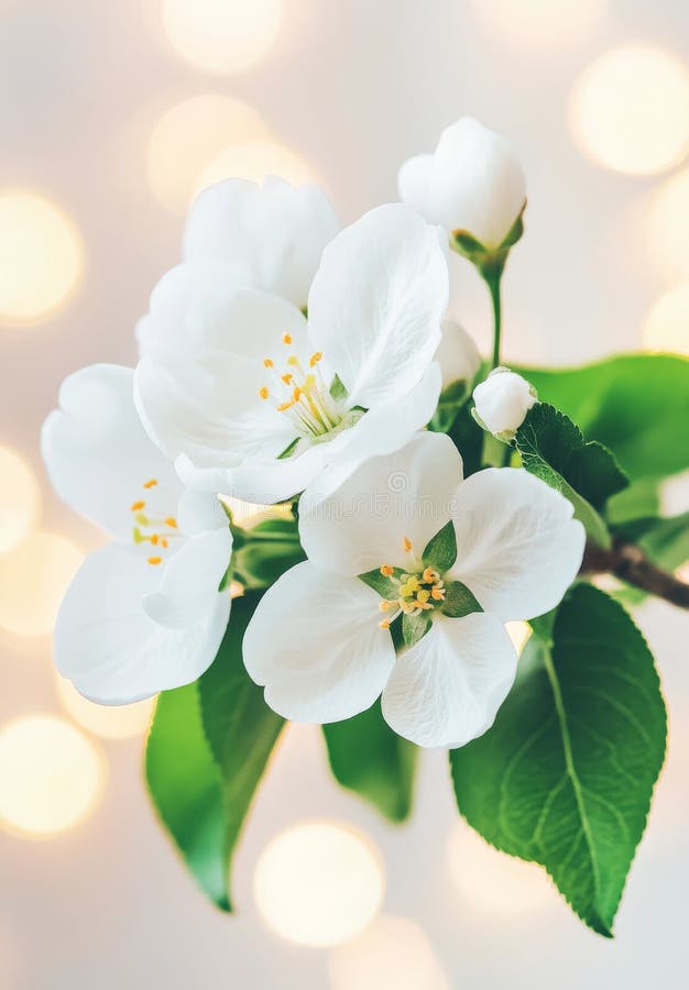 Spring Arrives with a Cherry Tree in Full Bloom, Its Twigs Adorned with ...