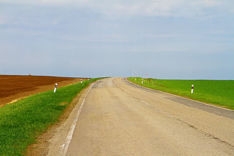 Spring Asphalt Road Auto Travel Stock Photo - Image of morning, land ...
