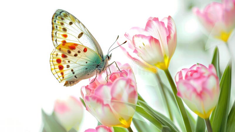 Spring Awakening with Subtle Details of Nature on a White Minimal ...