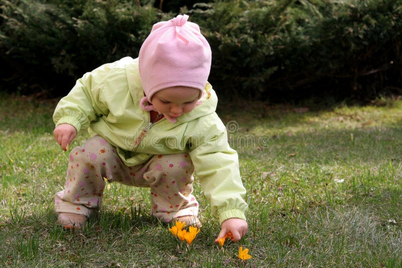 Spring baby stock image. Image of outdoors, explore, nose - 634311