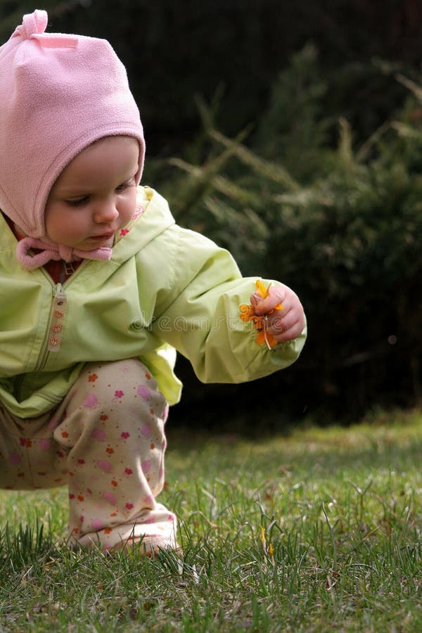 Spring baby stock photo. Image of holding, flowers, grow - 634312