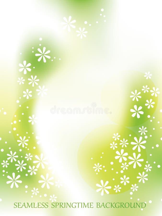 Horizontally Repeatable Abstract Seamless Springtime Background with ...