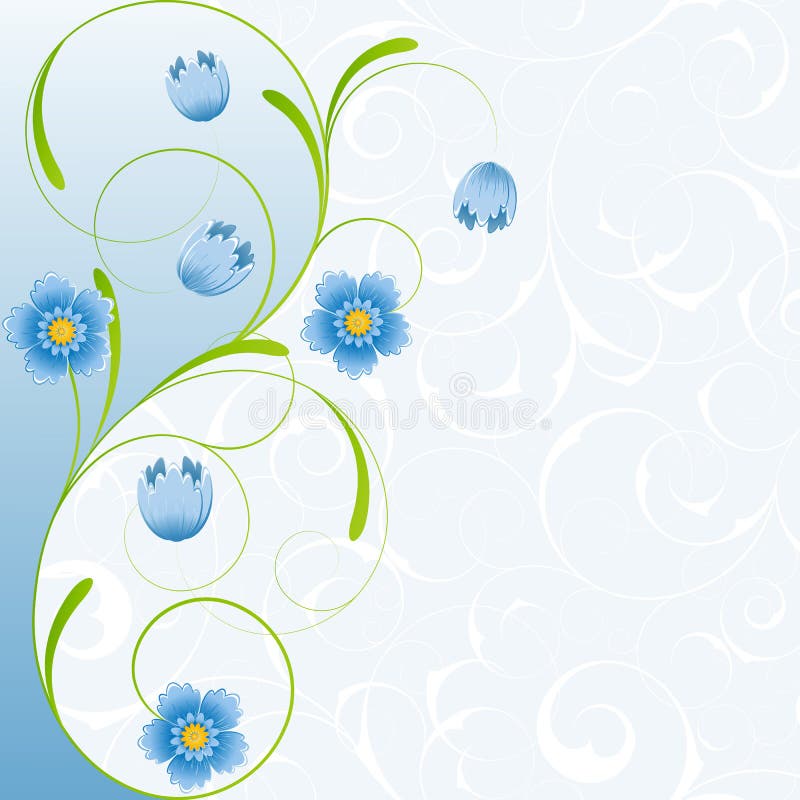 Spring background stock vector. Illustration of leaf, scroll - 8466293