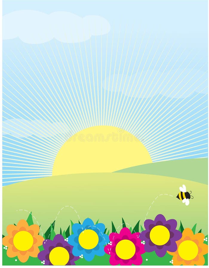 Spring Background stock vector. Illustration of blue, country - 8817096