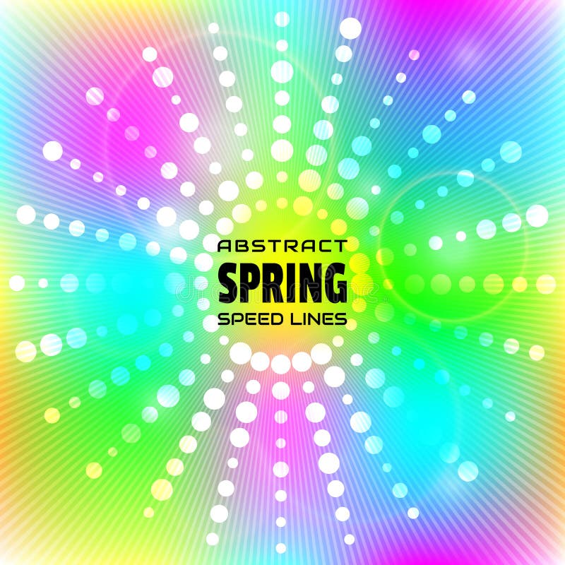 Spring Background Colorful Speed Lines. Effect Motion Lines for Comic ...
