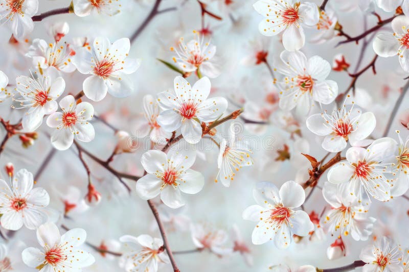 Spring Background with Delicate Spring Cherry or Sakura Flowers. Stock ...