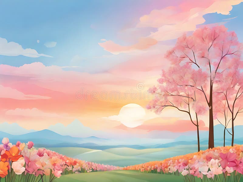 The Spring Background Design Captures the Essence of the Season with ...