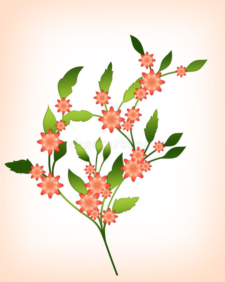 Spring Background with Flower Branch Stock Illustration - Illustration ...