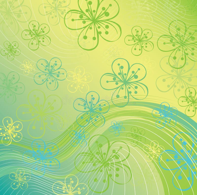 Spring Background. Flowers on the Abstract Backgro Stock Vector ...