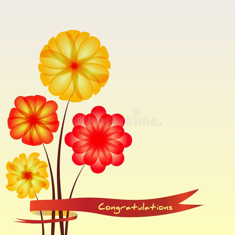 Spring Background with Flowers and Ribbon. Beautiful Abstract Design ...