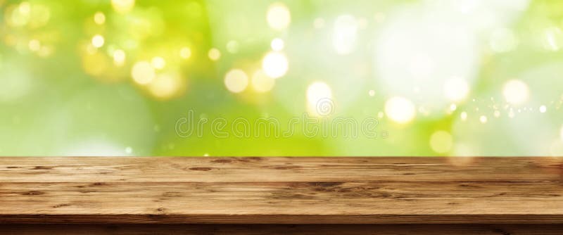Spring Background in Front of a Wooden Table Stock Image - Image of ...
