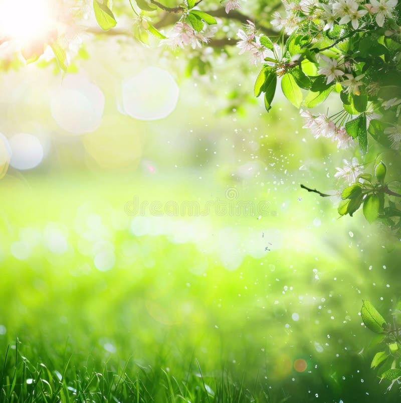 Spring Background with Green Leaves and Bokeh Spring Background with ...