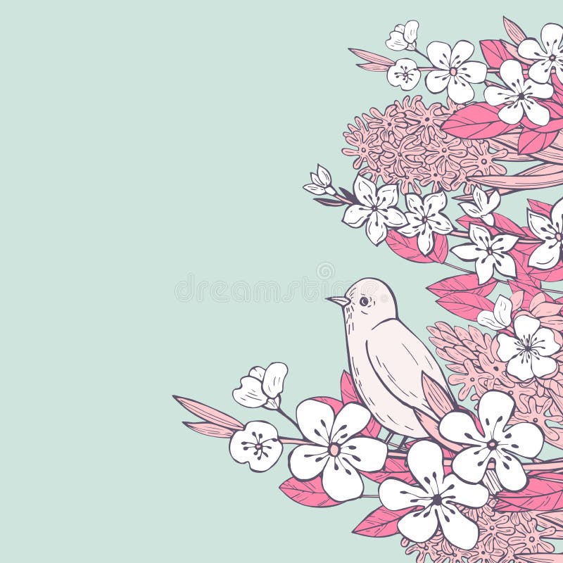 Spring Birds. Vector Illustration Stock Vector - Illustration of ...