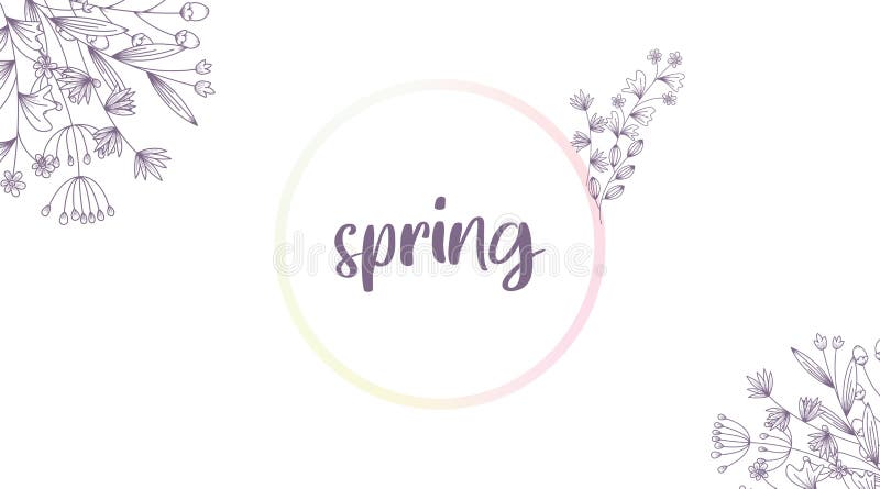 Spring Background Illustration Vector. Flowers of Spring Background ...