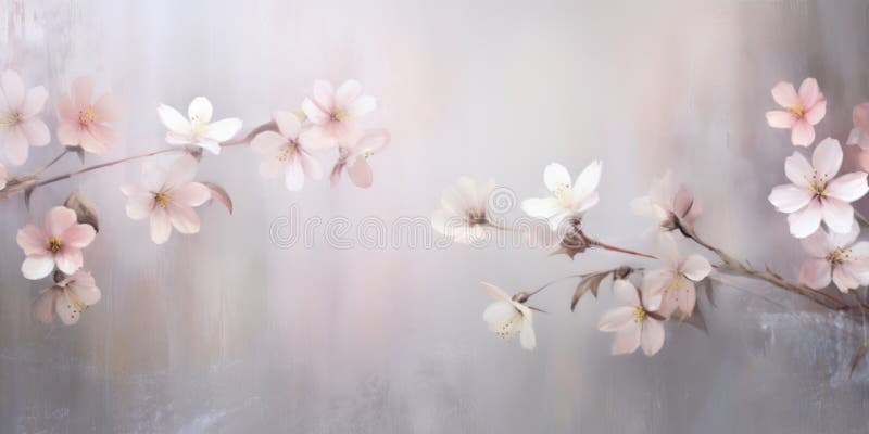 Spring Background with Muted Color Flowers Stock Illustration ...