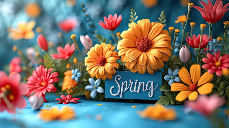 Spring Banner,Background Posters, Brochure.Generative AI Stock ...