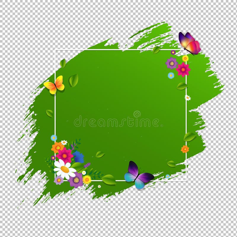Spring Banner with Flower Isolated Stock Vector - Illustration of ...