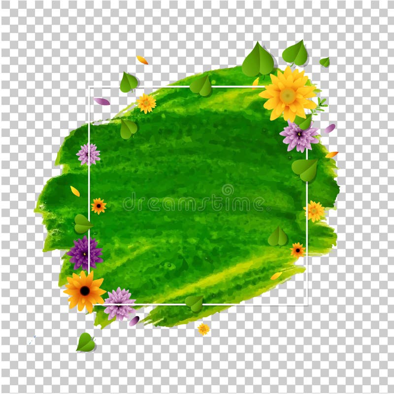 Spring Banner with Flower and Leaf Stock Vector - Illustration of ...
