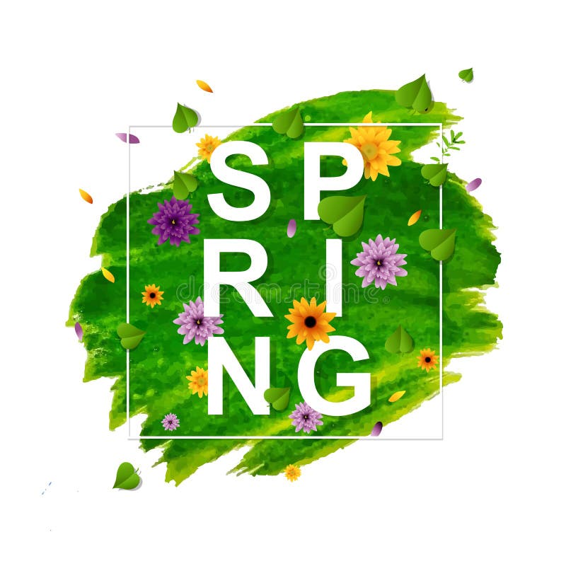 Spring Banner stock illustration. Illustration of flower - 86083616