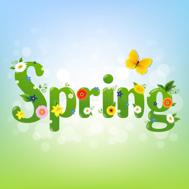 Spring Banner stock vector. Illustration of seedling - 195691886