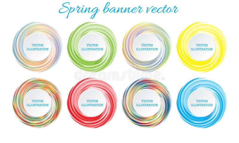 Spring Banner Vector. Abstract Banners, Template for Design and Paste ...