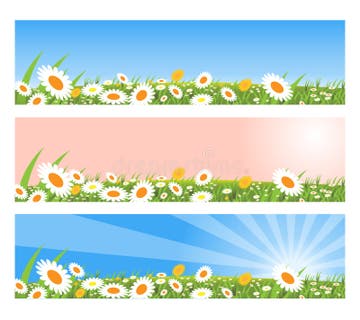 Spring banners stock vector. Illustration of blossom - 12917376