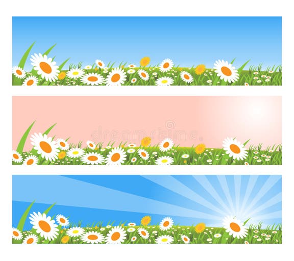 Spring banners stock vector. Illustration of blossom - 12917376