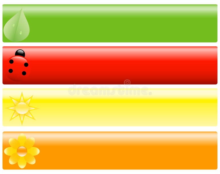 Spring Banners or Headers for Design Stock Illustration - Illustration ...