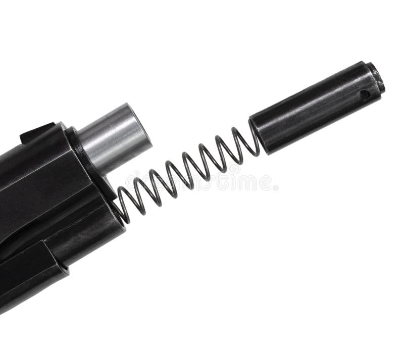 1911 Spring and Barrel Bushing Stock Photo - Image of isolated, pistol ...