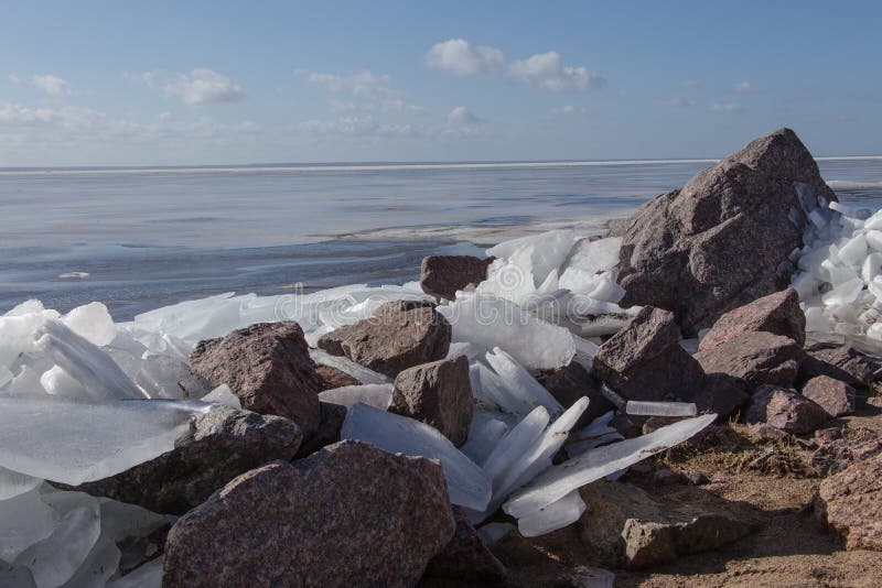Spring Beach stock photo. Image of beach, polar, iceberg - 39134406