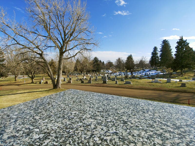 In Spring, Beautiful Blue Cemetery Sky Stock Photo - Image of cemetery ...
