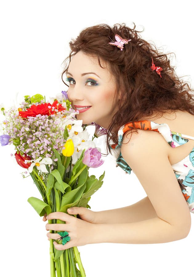 Spring beauty stock photo. Image of pink, holding, pretty - 9131770