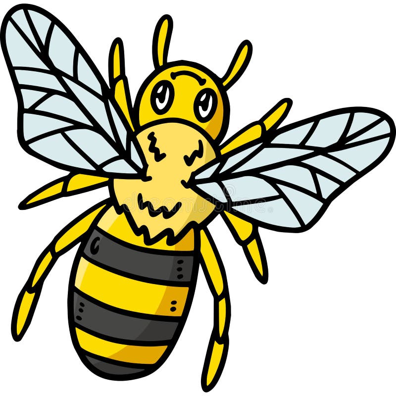 Spring Bee Cartoon Colored Clipart Illustration Stock Vector ...