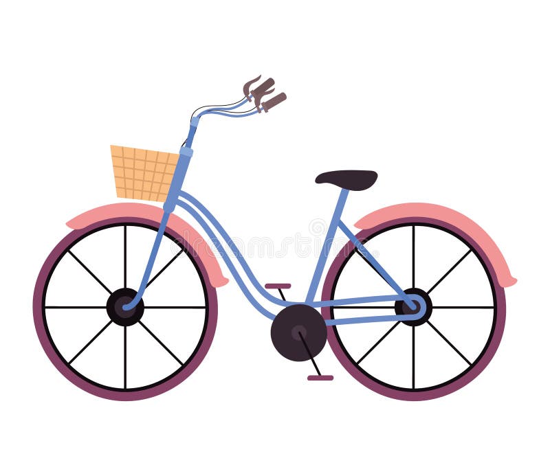 Spring Bike with Flowers Cartoon Colored Clipart Stock Vector ...