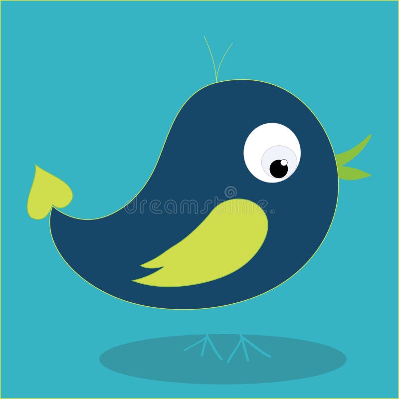 Spring bird left 12 stock vector. Illustration of bird - 197988770