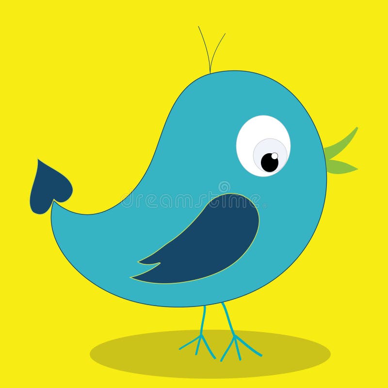 Spring bird left 14 stock vector. Illustration of spring - 197988774