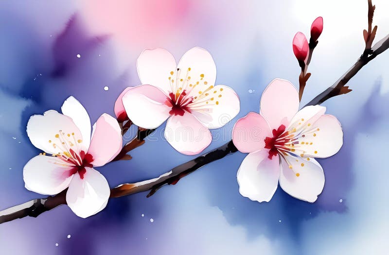 Spring Blooming Buds of Apricot Tree. Generative AI Stock Photo - Image ...