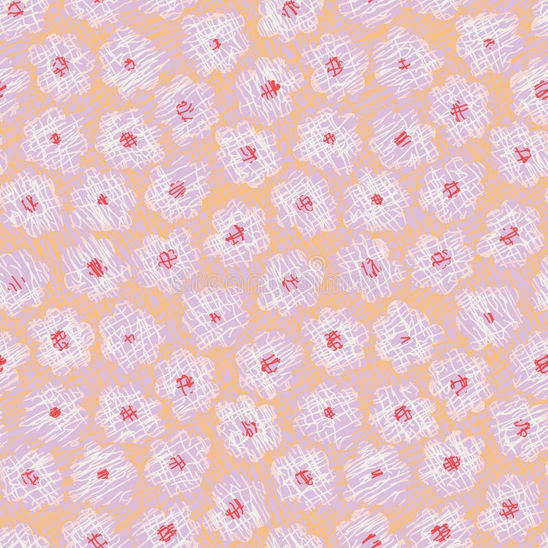 Spring Blooms Pastel Pink Seamless Vector Pattern Stock Vector ...