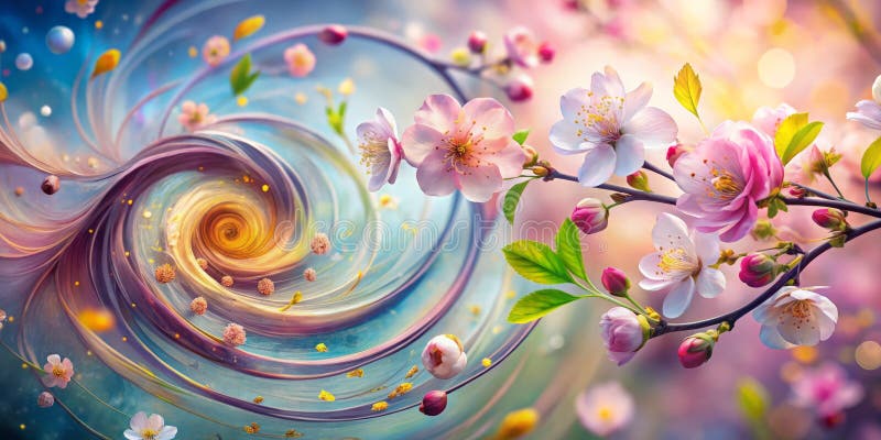 Spring Blossom Abstract a Whirlwind of Freshness and New Beginnings ...